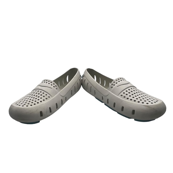 floaters | Shoes | Floafers Loafer Shoes White Cyan Slip On Womens Size ...